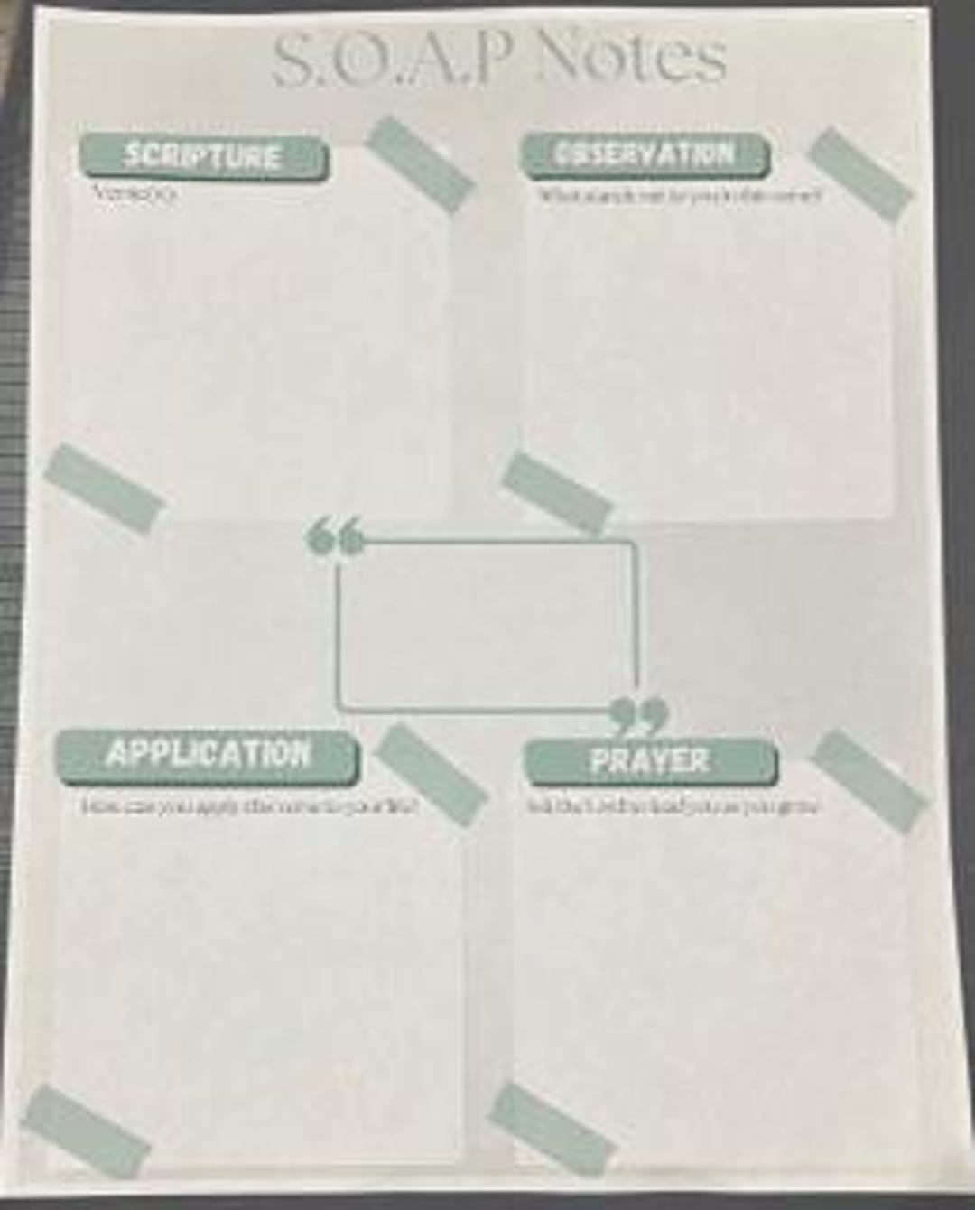 S.O.A.P. Notes Template - Etsy