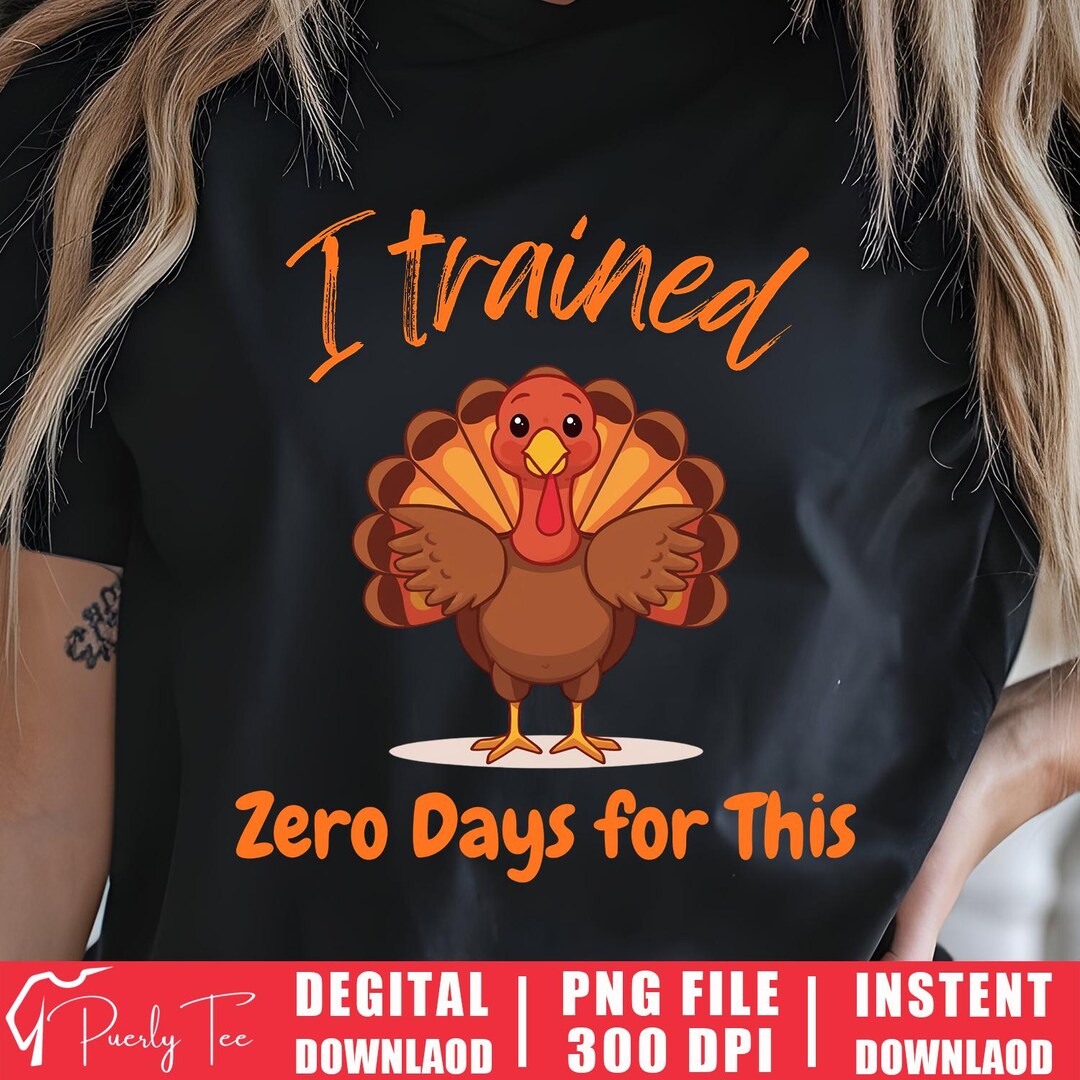 I Trained Zero Days for This Funny Turkey PNG | Thanksgiving Workout ...