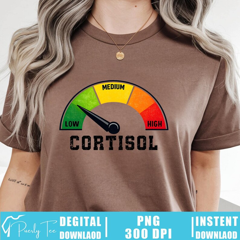 Low Cortisol Levels V Meme Funny Stress Humor PNG, Mental Health Joke ...