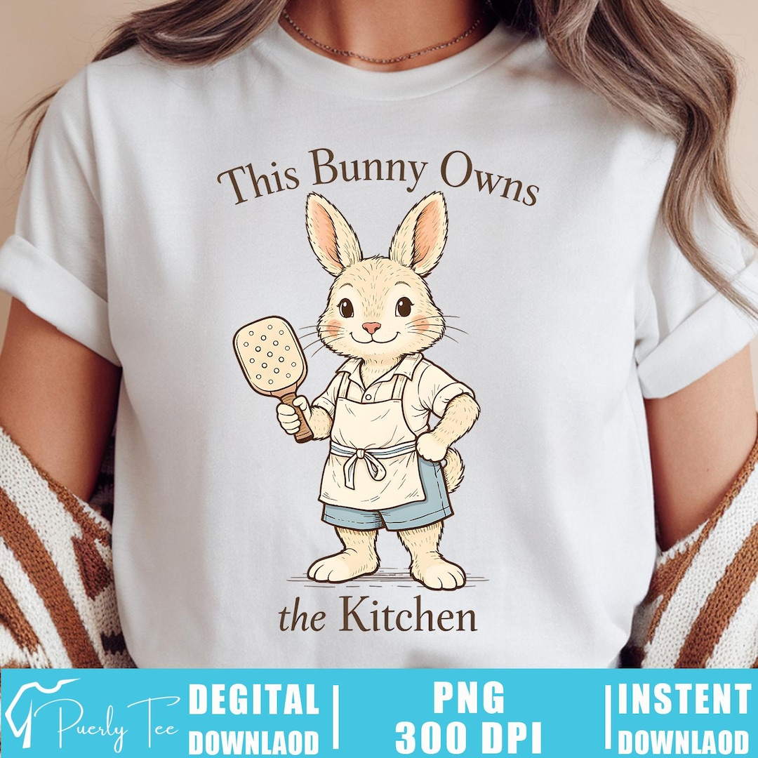 Bunny Pickleball Player Easter This Bunny Owns the Kitchen Funny Bunny ...