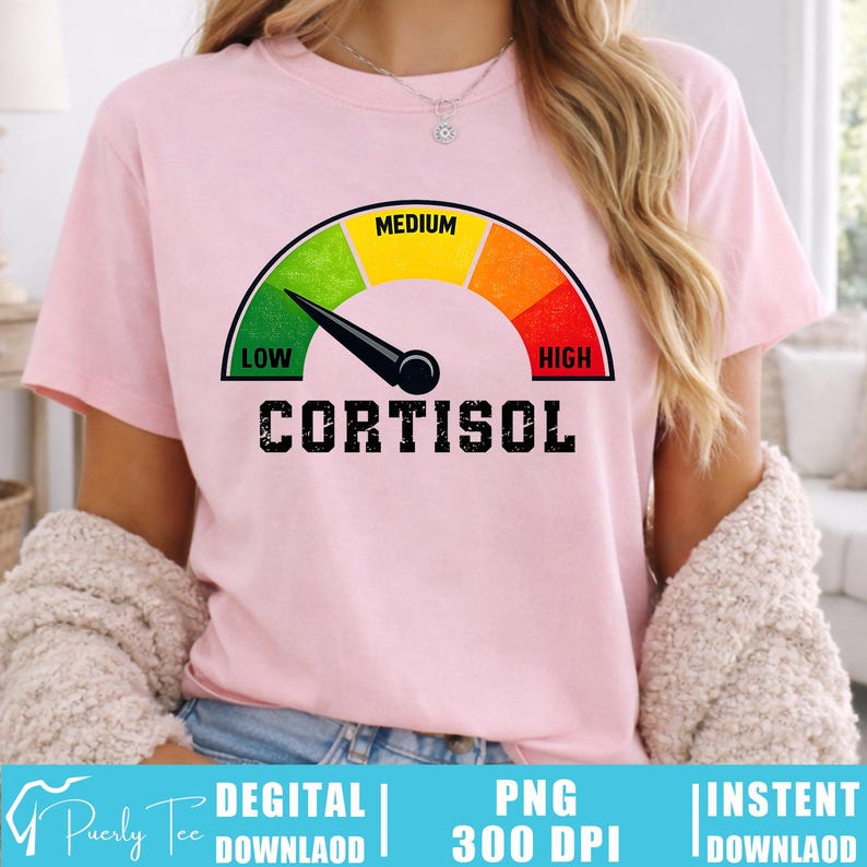 Low Cortisol Levels V Meme Funny Stress Humor PNG, Mental Health Joke ...