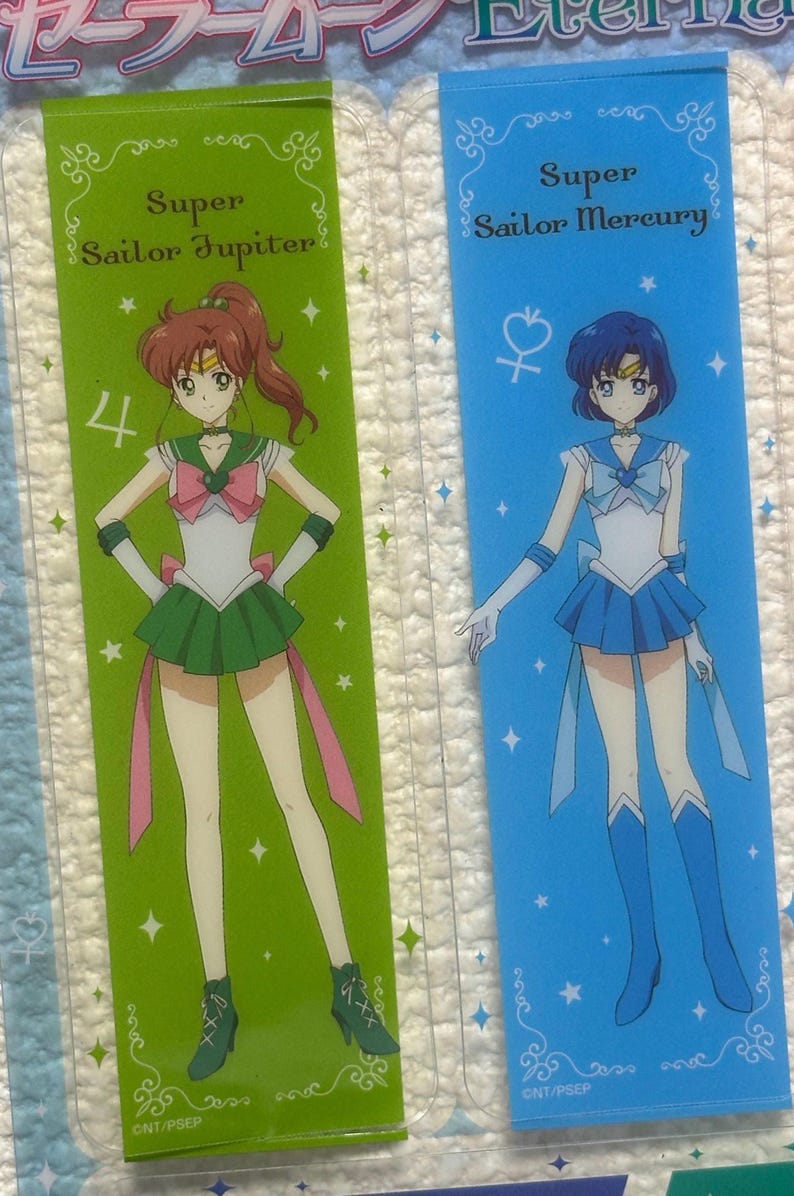 Sailor Moon Eternal Limited Edition Clear Bookmark Set Not for Sale ...
