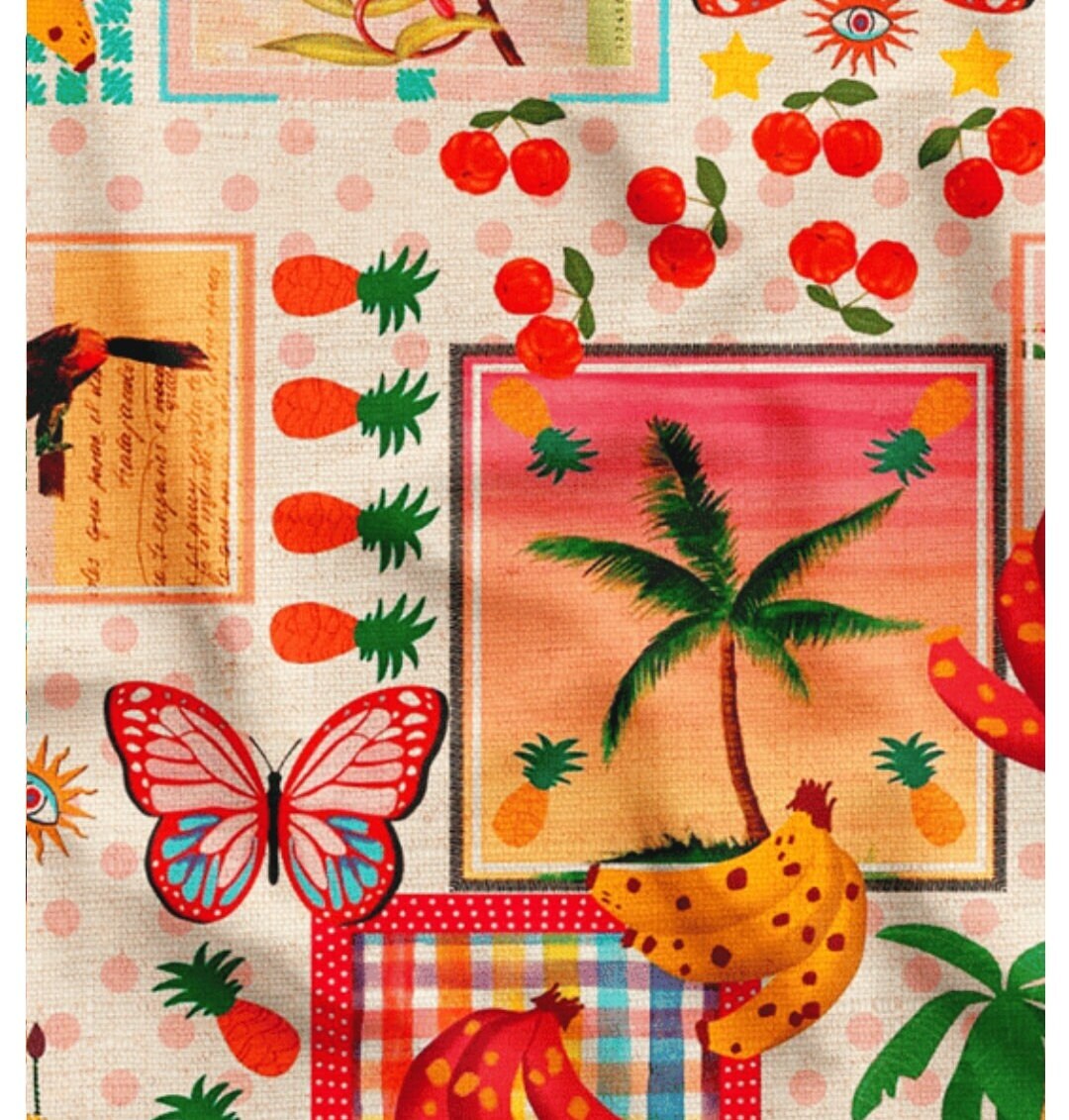 Tropical Summer Upholstery Fabric by the Yard, Digital Printing ...