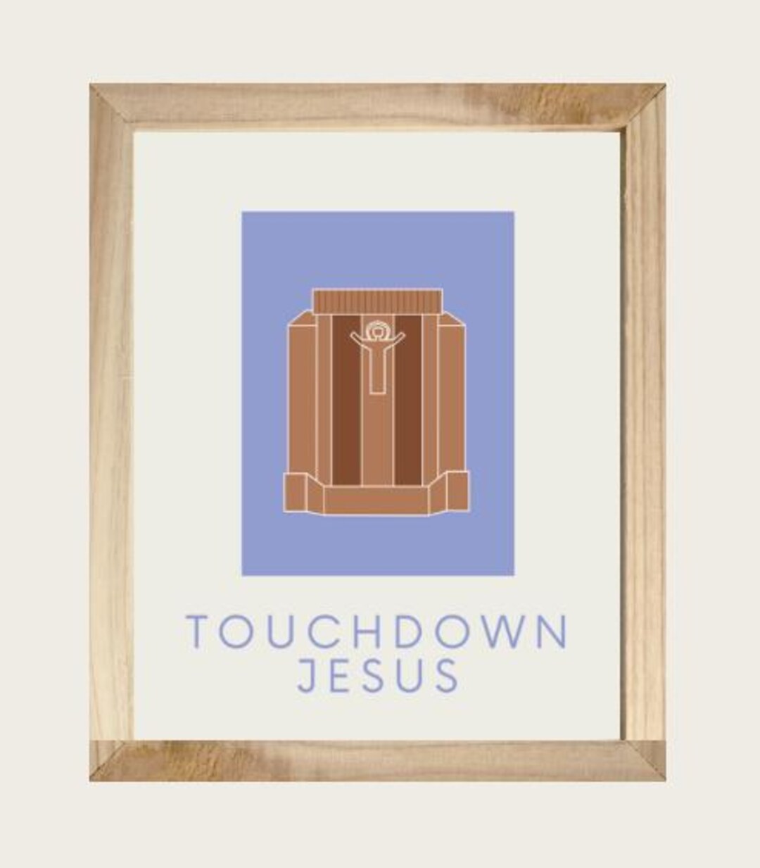 U of Notre Dame Touchdown Jesus Baby Blue - Etsy