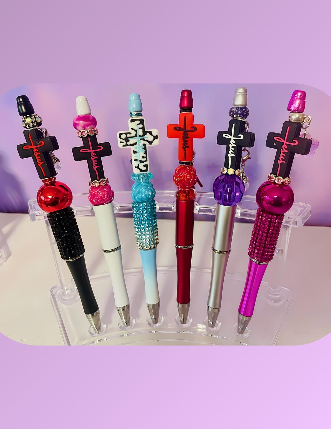Jesus and Faith Beaded Pens - Etsy
