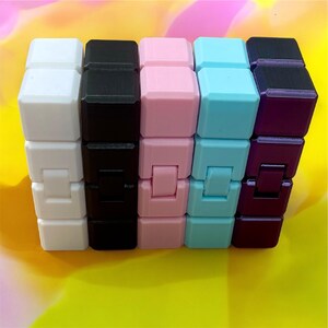 Infinity Cube Fidget Toy Colorful and Customizable Stress Reliever ...