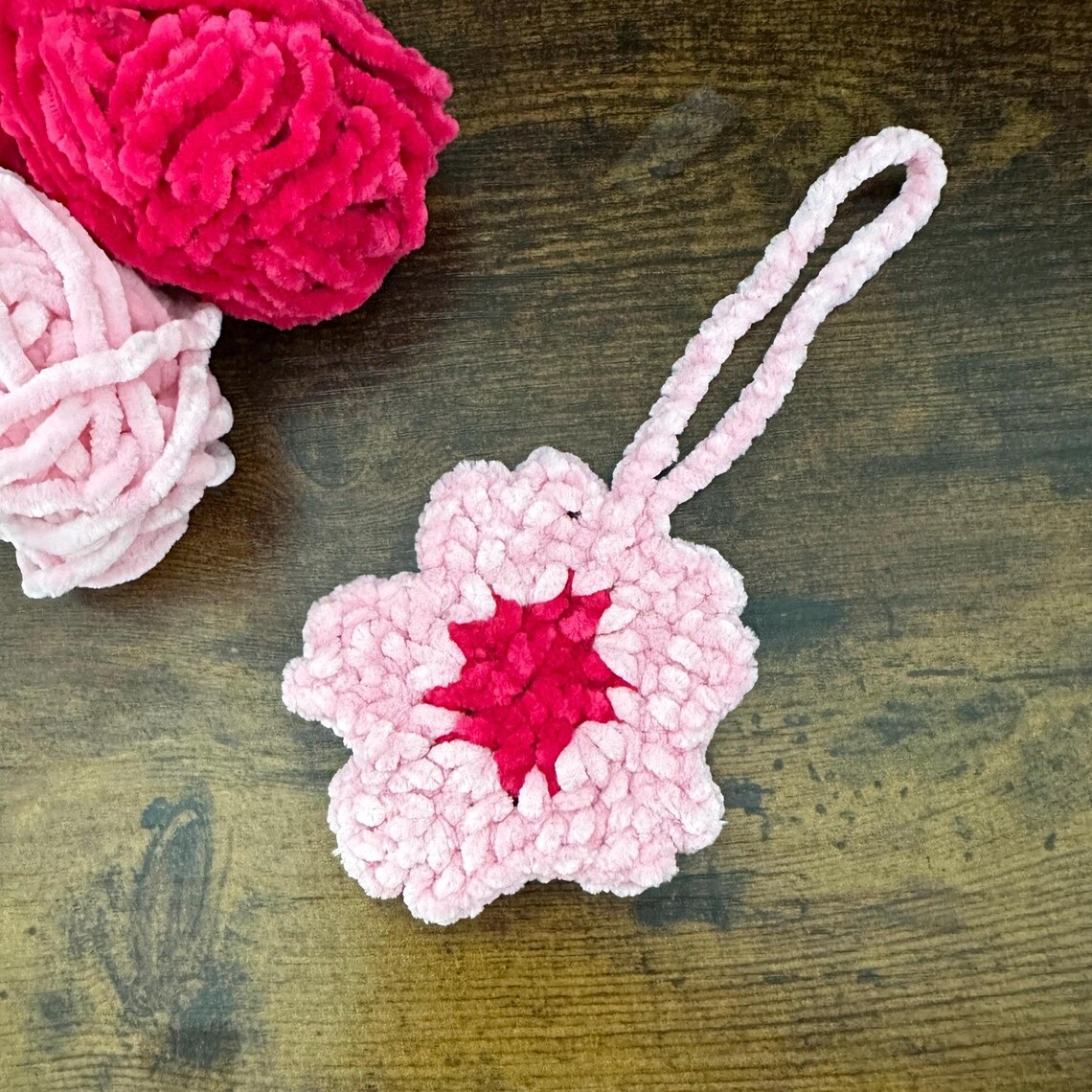 Plushie Crochet Sakura Flower - Maple Leaf - Sunflower Bag Charm ...