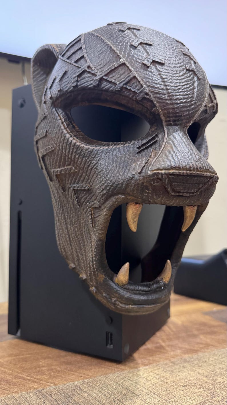 Black Panther Mask, Hand-painted Wakanda Cosplay Helmet, Marvel Movie ...