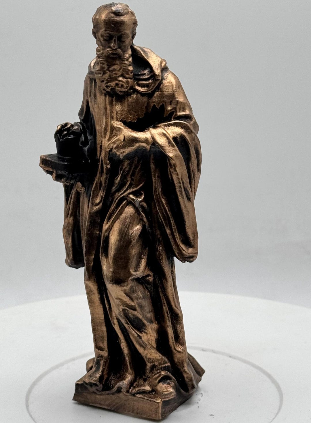St Benedict Statue: Catholic Saint Sculpture, Religious Home Decor - Etsy