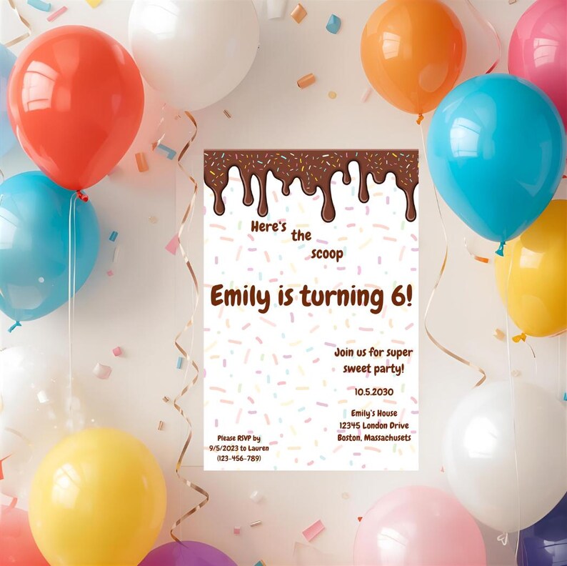 Editable Child Birthday Invitation | Canva Template | Printable Digital ...