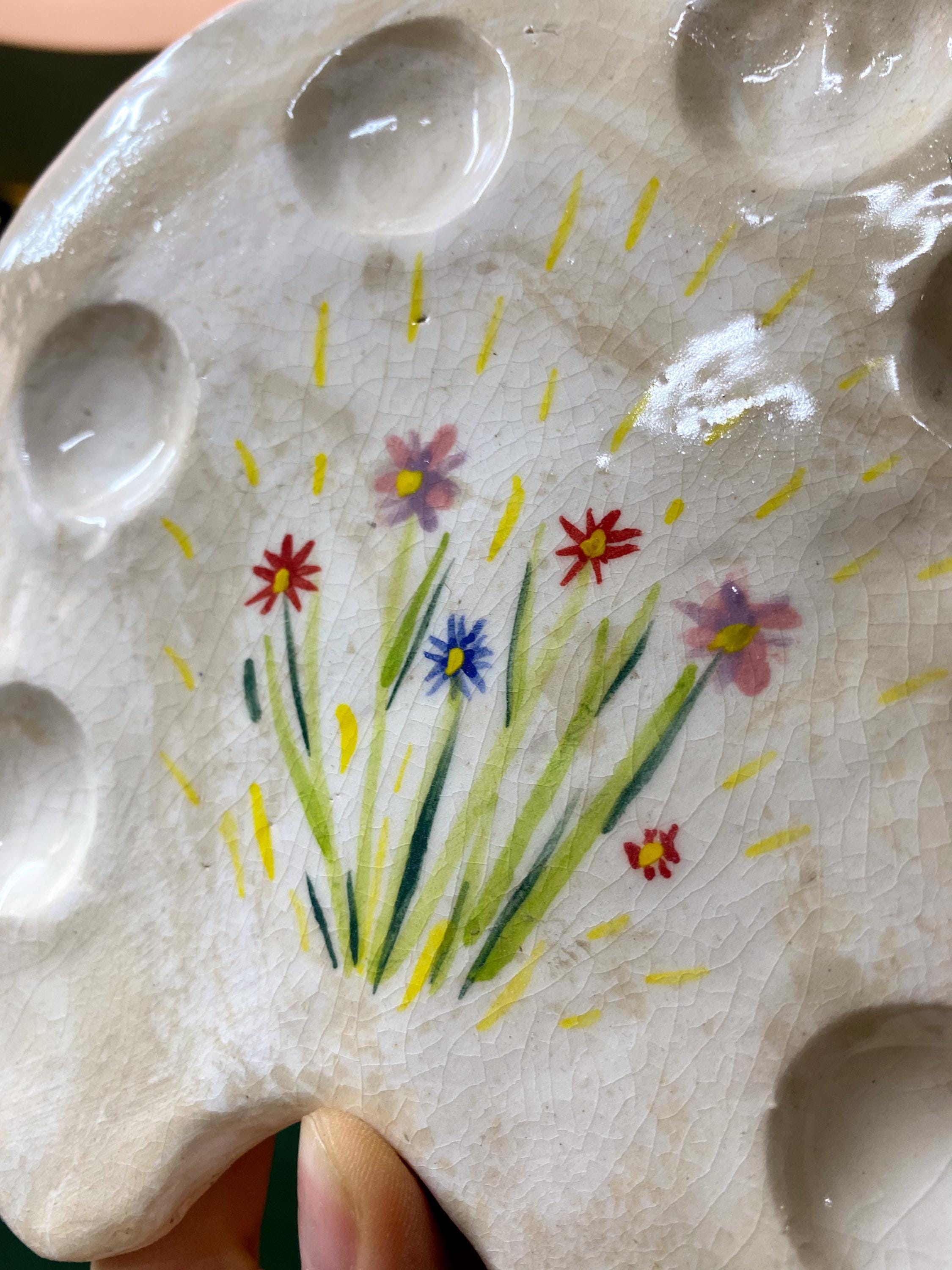 Handmade Ceramic Palette – Wildflower Design - Etsy
