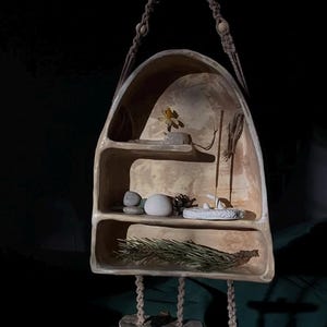 Handmade Ceramic Wall Hanging Shelf Altar - Unique Boho Home Decor - Etsy