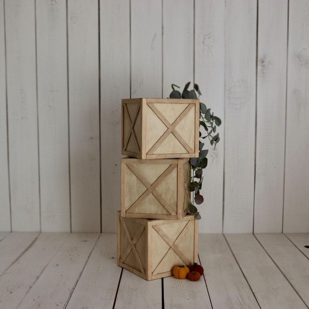 Blocks Wooden Baby Photography Props, Big Cubes for Photography and ...