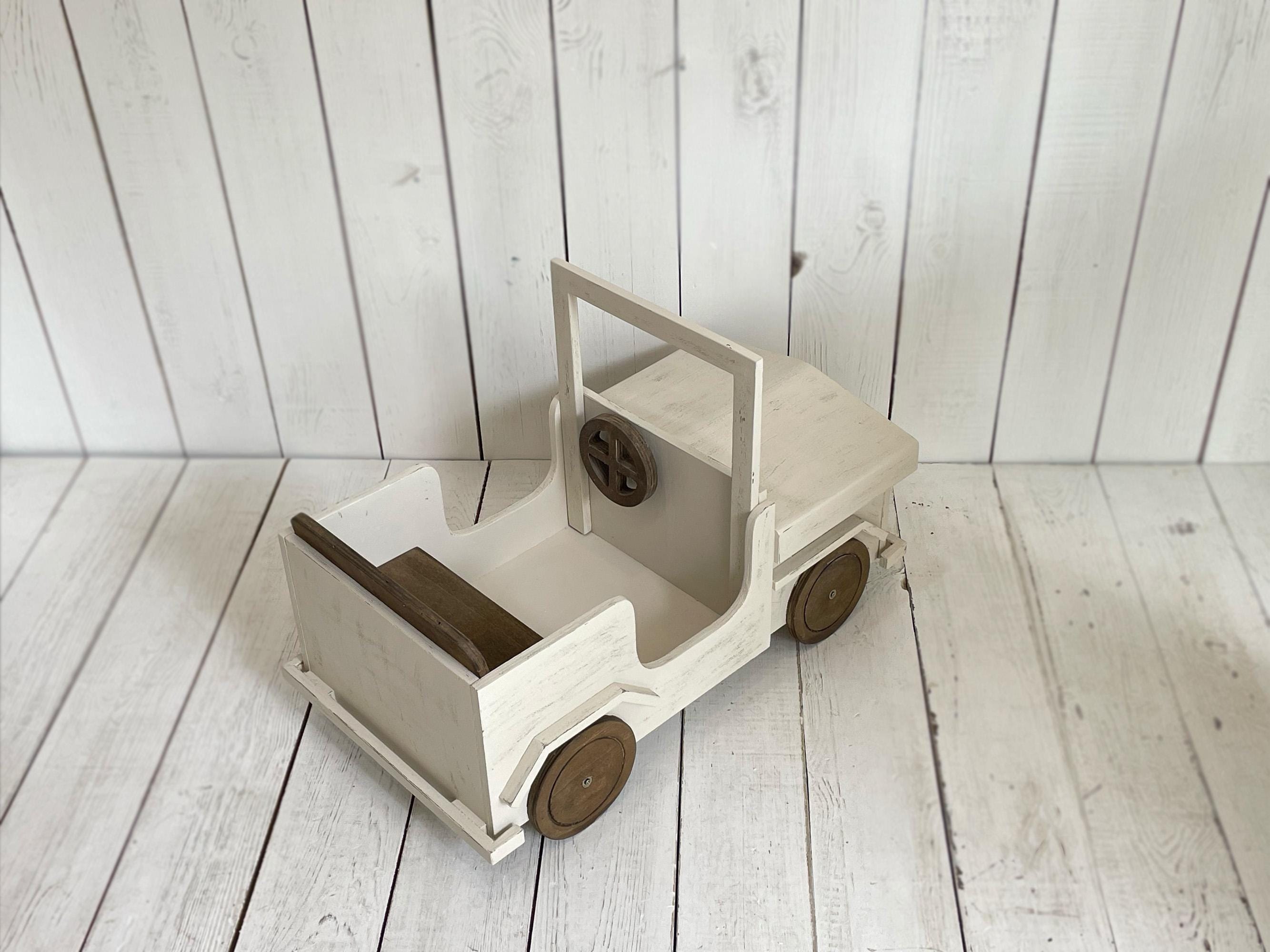 Car Baby Photography Props, Wooden Baby Landing Cart, Rustic Nursery ...