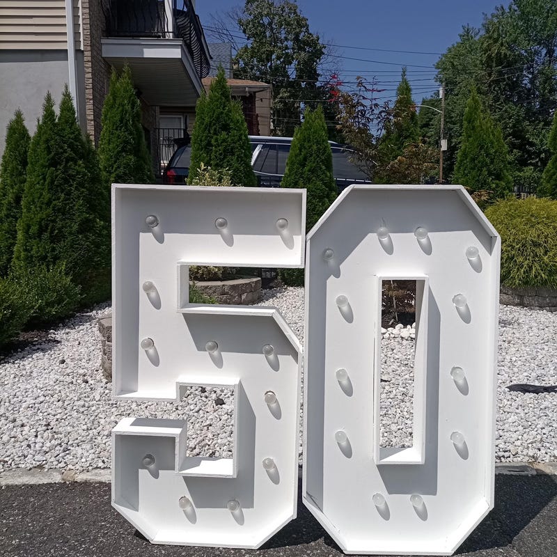 Marquee Numbers - Etsy