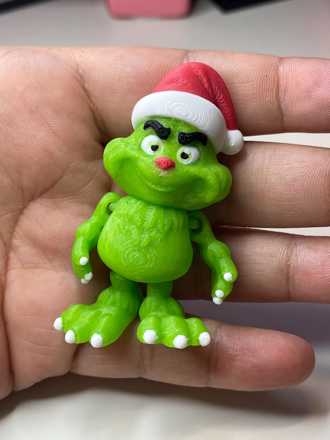 Mini Grinch, Articulated, Flexible Fidget Sensory Toy, 3D Printed, Mini ...