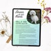 Pet Obituary | Pet Loss Sympathy | Dog Memorial Editable | Instant ...