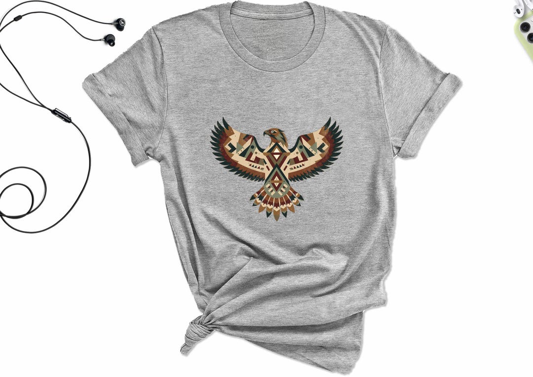 Boho Thunderbird Shirt Native American Shirt Southwest Graphic Tee Thunderbird T-shirt Tribal ...