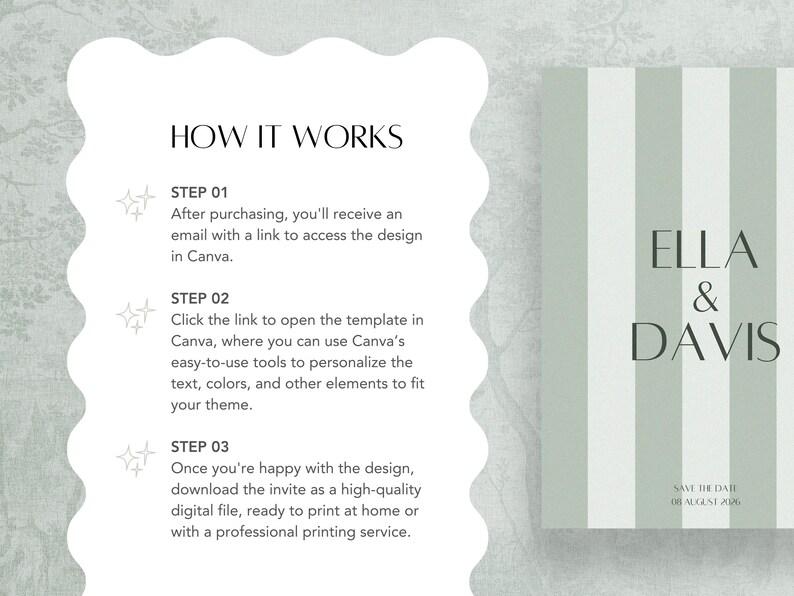 Hand-drawn Wedding Invite Template Unique Wedding Invite Illustrated ...