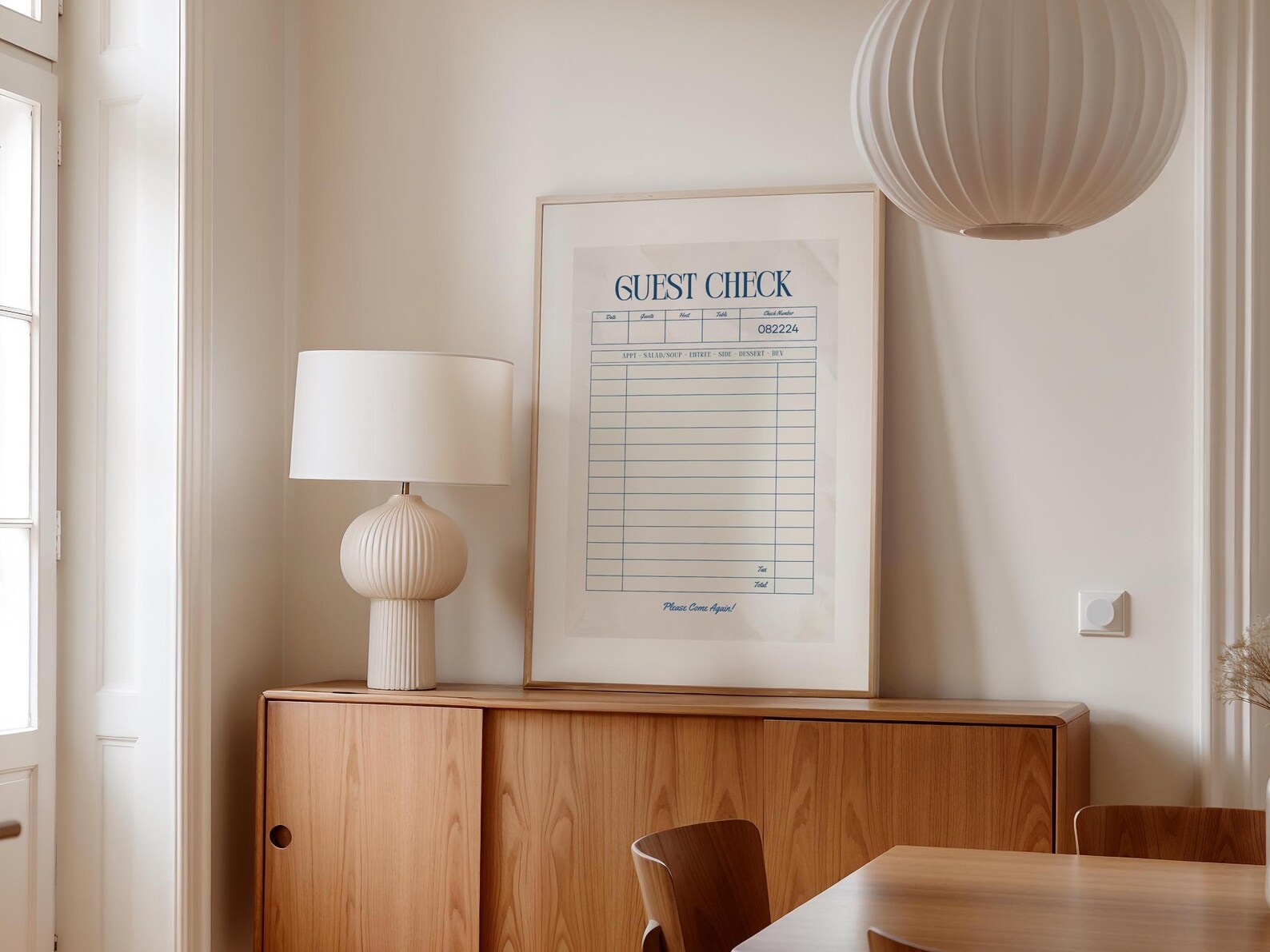 Guest Check Print | Bar Cart Art | Guest Check Wall Art | Coastal Decor ...