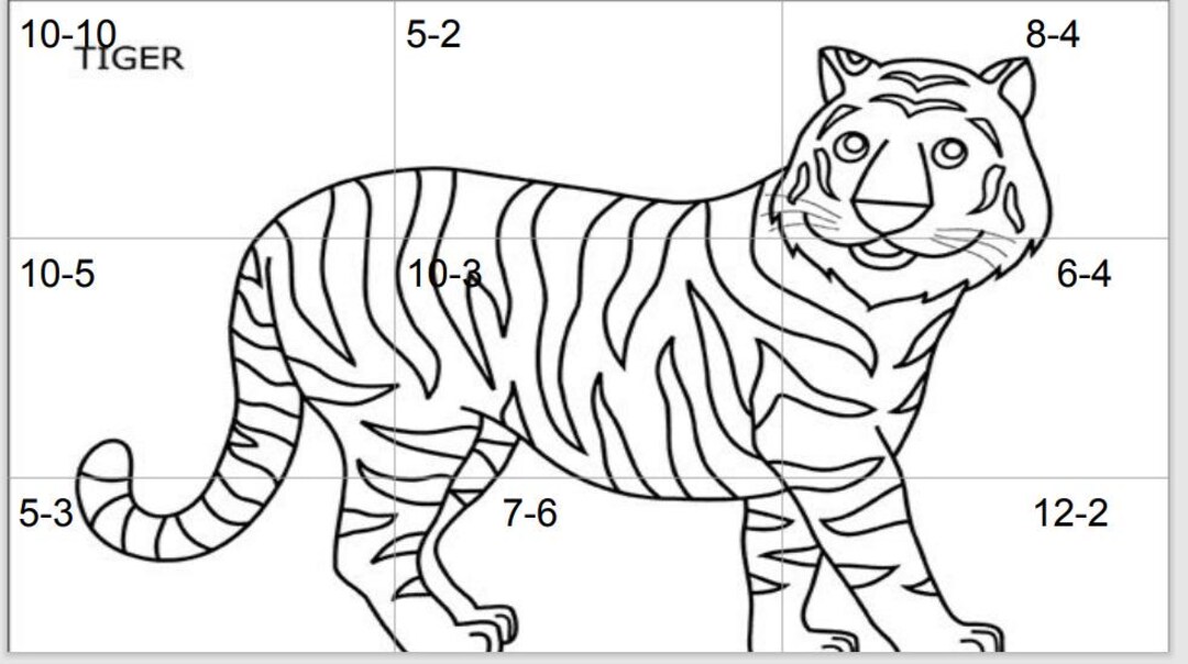 Math Puzzle. Color Then Cut and Paste - Etsy