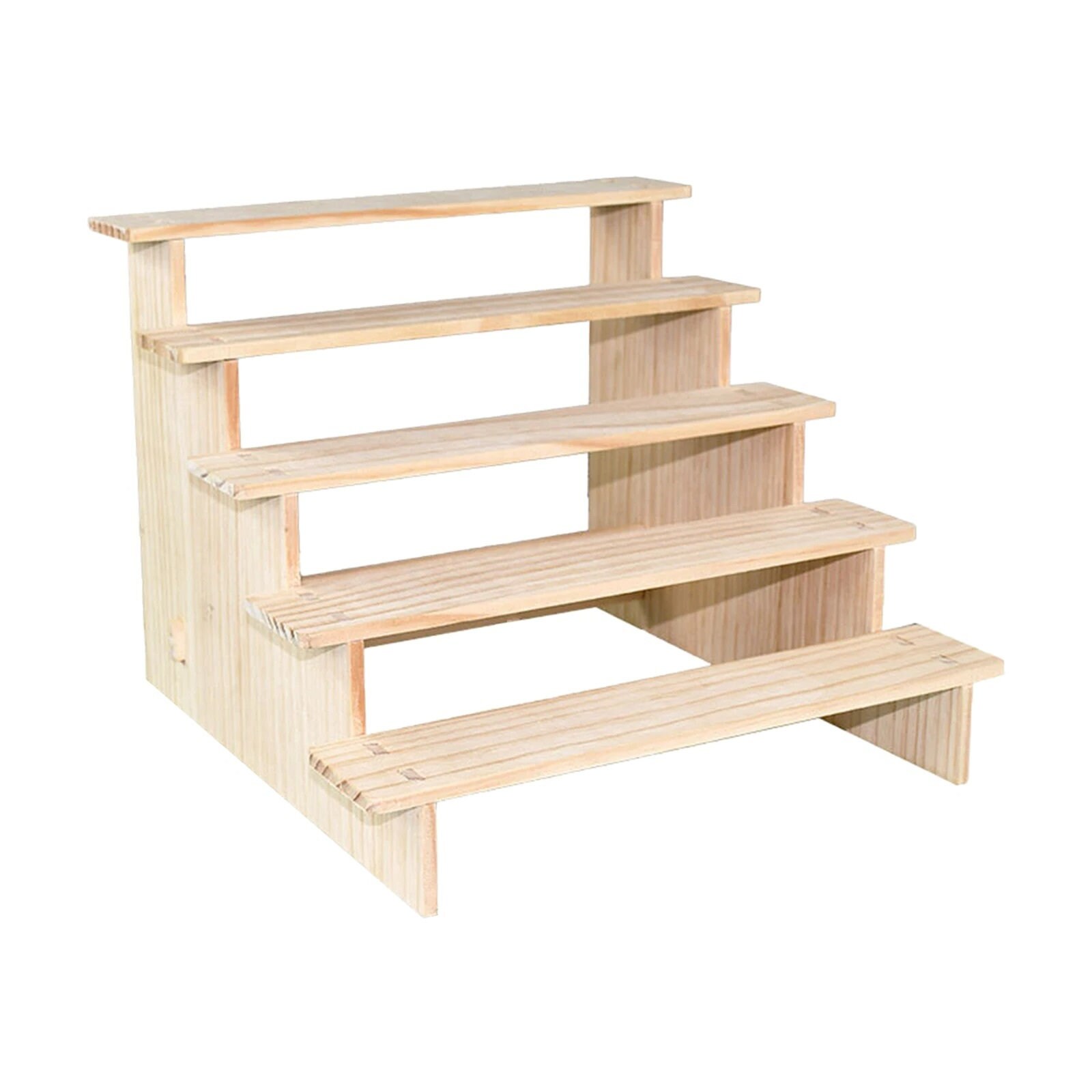 Wooden Riser Display Shelf Organizer Rectangle Wood Display Riser Stand ...