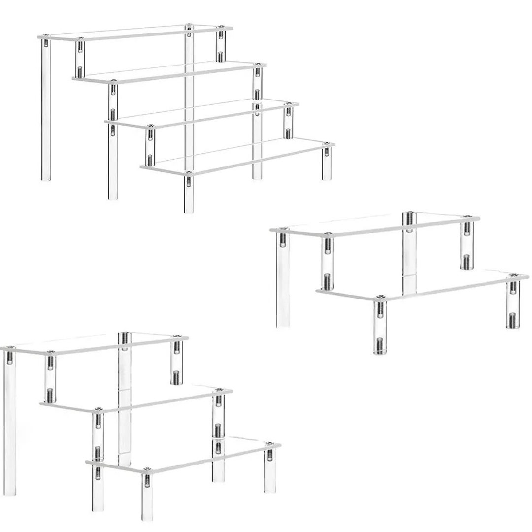Multi Layers Acrylic Display Stand Pottery Storage Rack Doll Clay ...