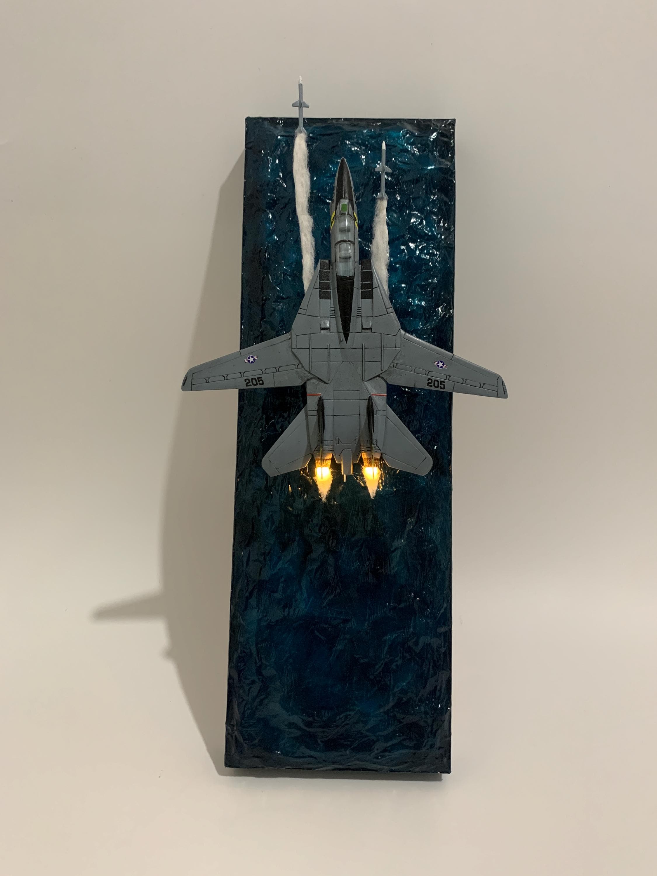 Handcrafted F-14 Tomcat Model, 1/144 Scale, Missile & Afterburner ...