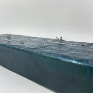 1:700 German U-boat Type VIIB Submarine With Water Diorama, U-47 WWII ...