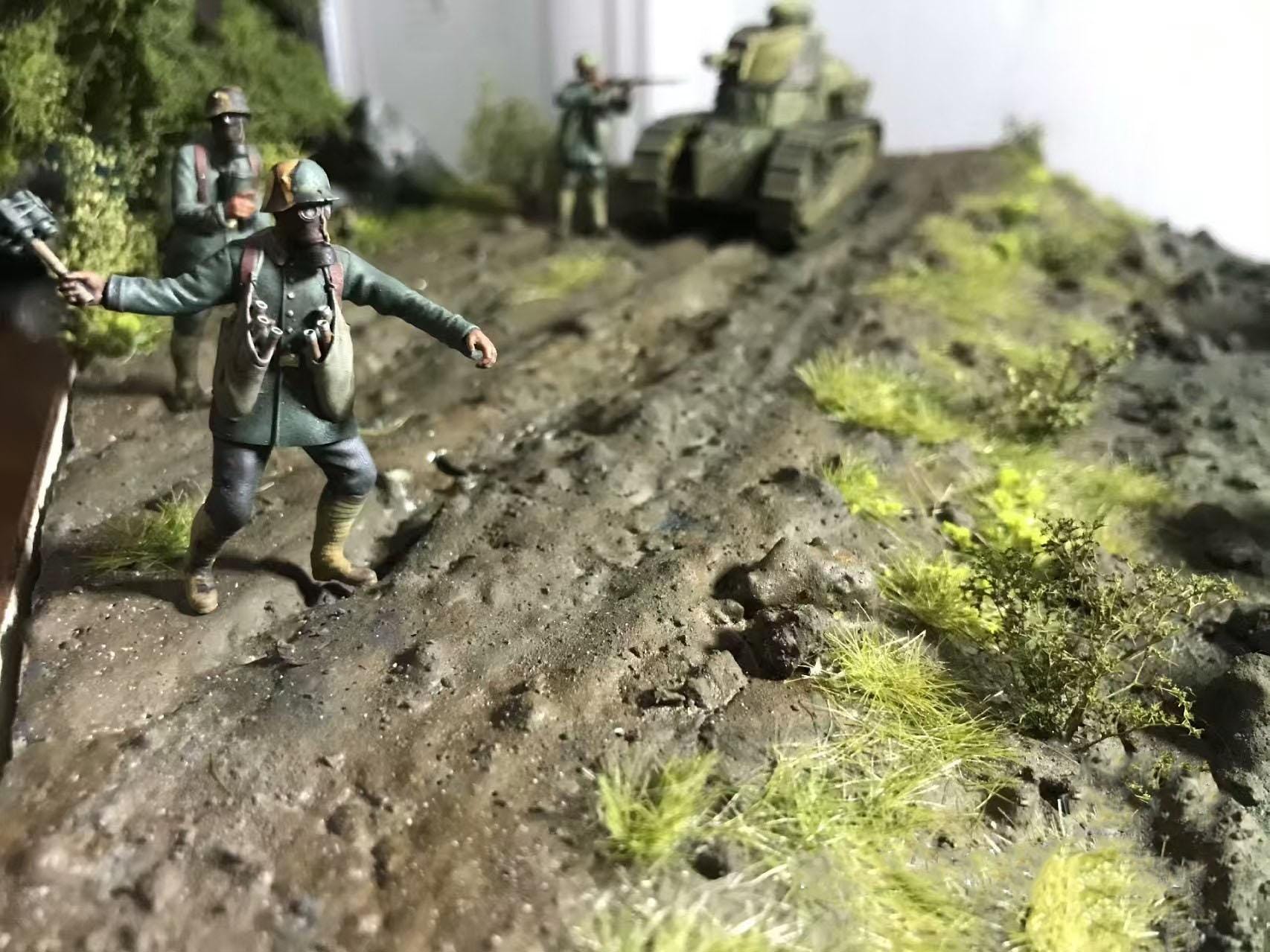 Custom Military Diorama, Handmade WWI/WWII Battle Scene Diorama ...