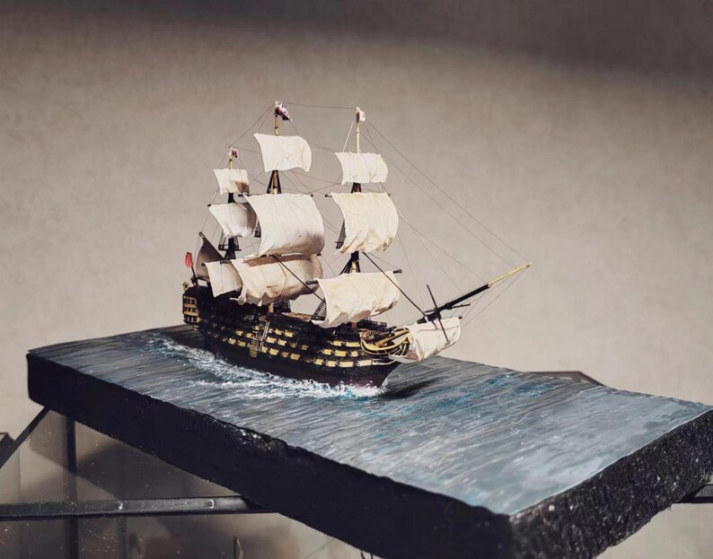 HMS Victory Diorama, Resin Tall Ship Model With Lighting, 1/700 Scale ...