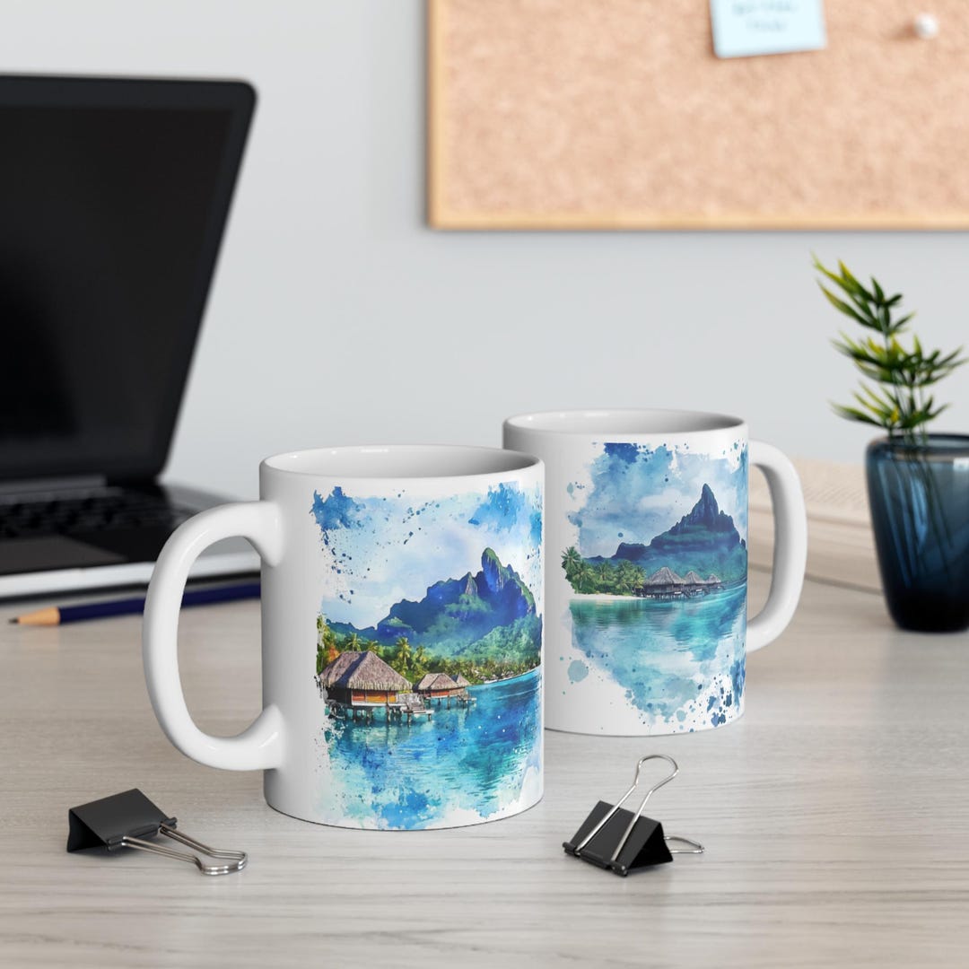 Bora Bora Bliss Mug French Polynesia Charm Perfect Travel Souvenir - Etsy