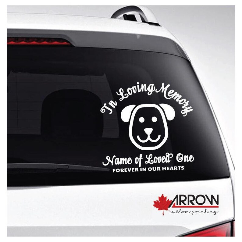 In Loving Memory Decal – Angel Wings Memorial Car Sticker – Custom ...