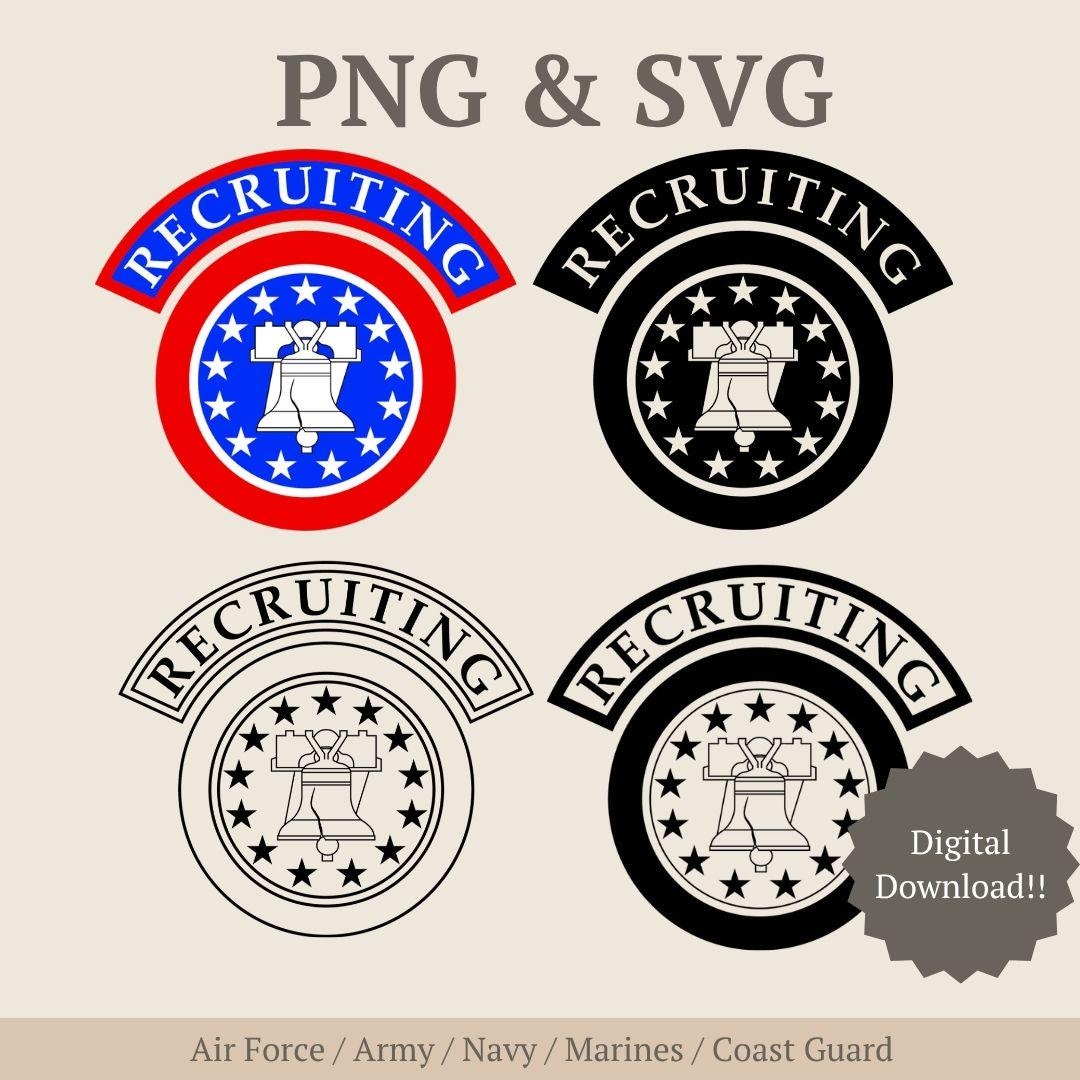 USAREC Badge Vector Files: Military Logo SVG Bundle (digital Download ...