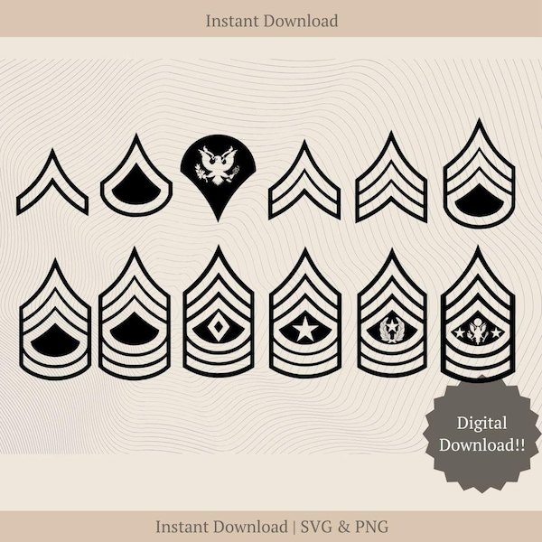 Army Rank Svg - Etsy