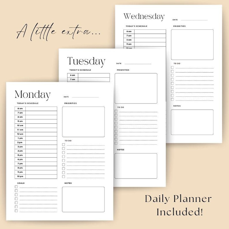 2025 Calendar - Minimalist Floral Design Printable, Instant Download - Etsy