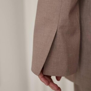 Women's Business Suit, Stylish Beige Jacket and Trousers, Classic ...