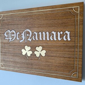 Personalized Sign - Custom Name Shamrock Sign, Home Decor, Wall Art ...