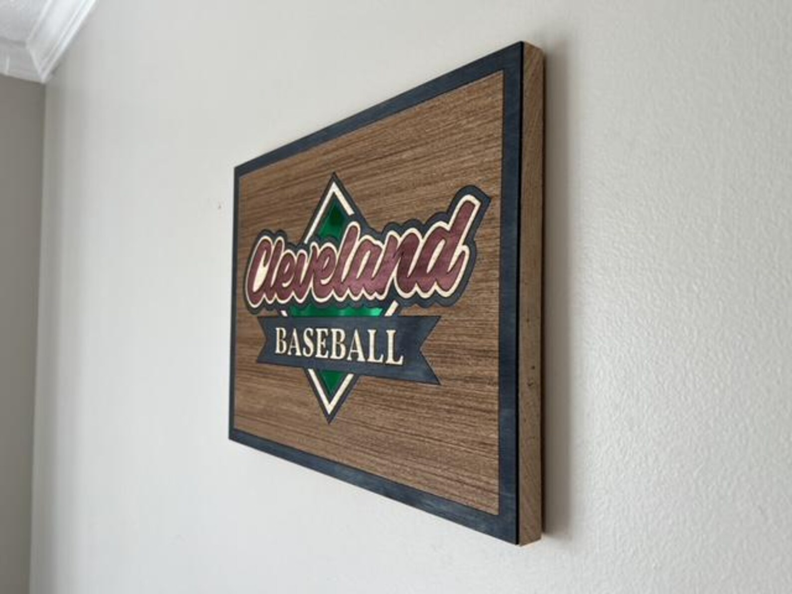 Cleveland Wall Art - Home Decor, Cleveland Baseball Sign, Cleveland ...