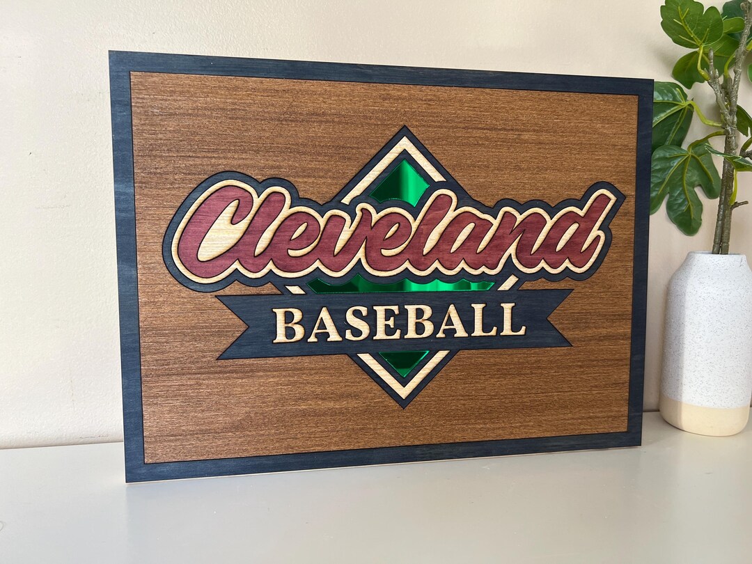 Cleveland Wall Art - Home Decor, Cleveland Baseball Sign, Cleveland ...