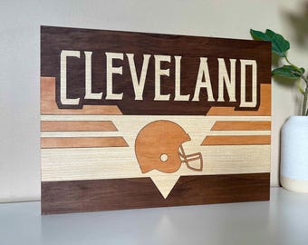 Cleveland Wall Art - Home Decor, Cleveland Sunset Sign, Cleveland ...