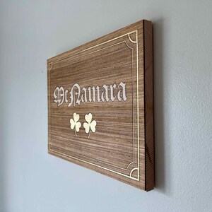 Personalized Sign - Custom Name Shamrock Sign, Home Decor, Wall Art ...