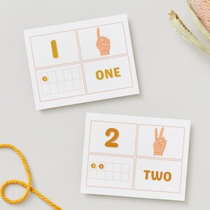 Number Cards, Preschool Counting Flash Cards, Counting 1-10, Homeschool ...