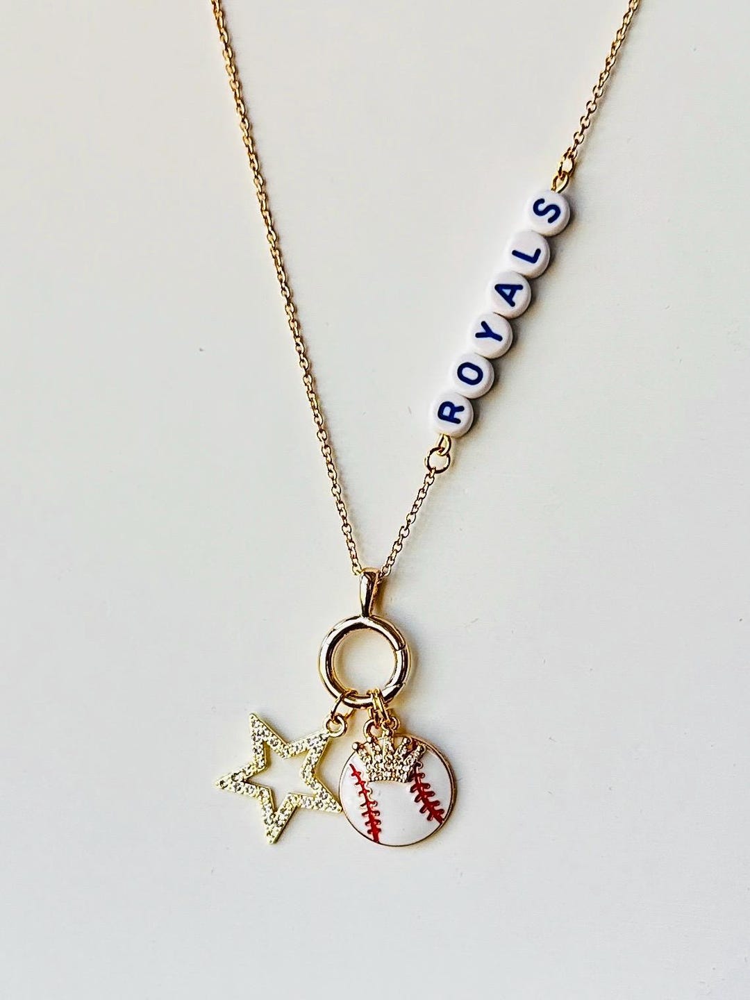 Custom Baseball Charm Necklace | World Series Jewelry | MLB Fan Gift ...