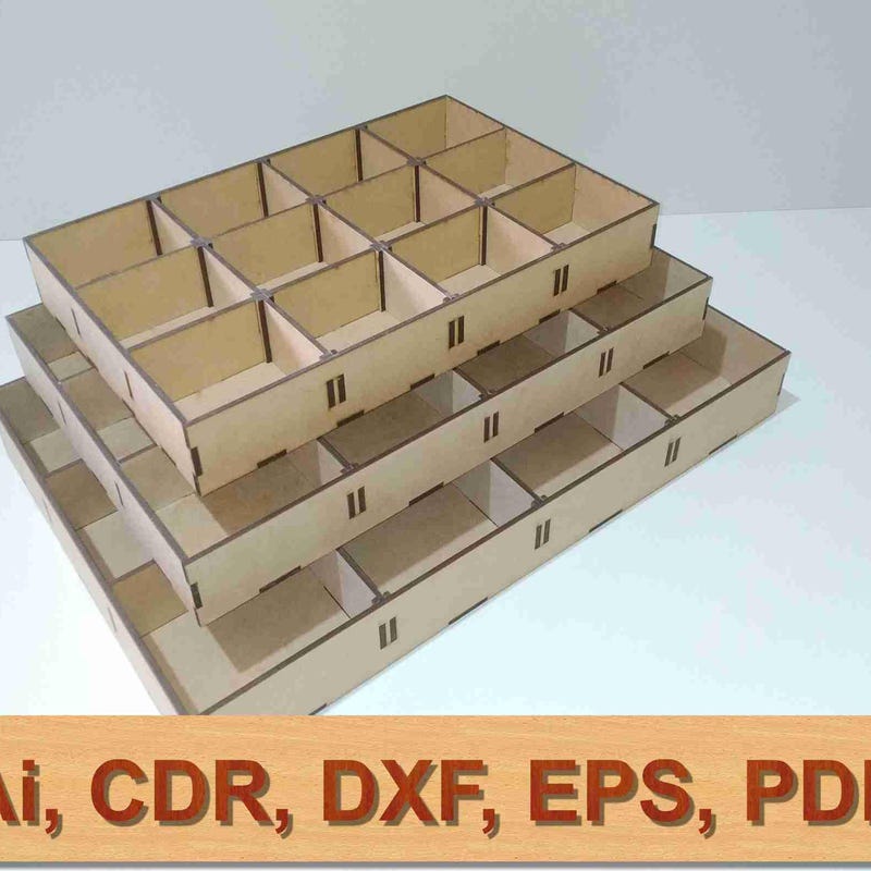 Wood Tray With Divided - Etsy UK