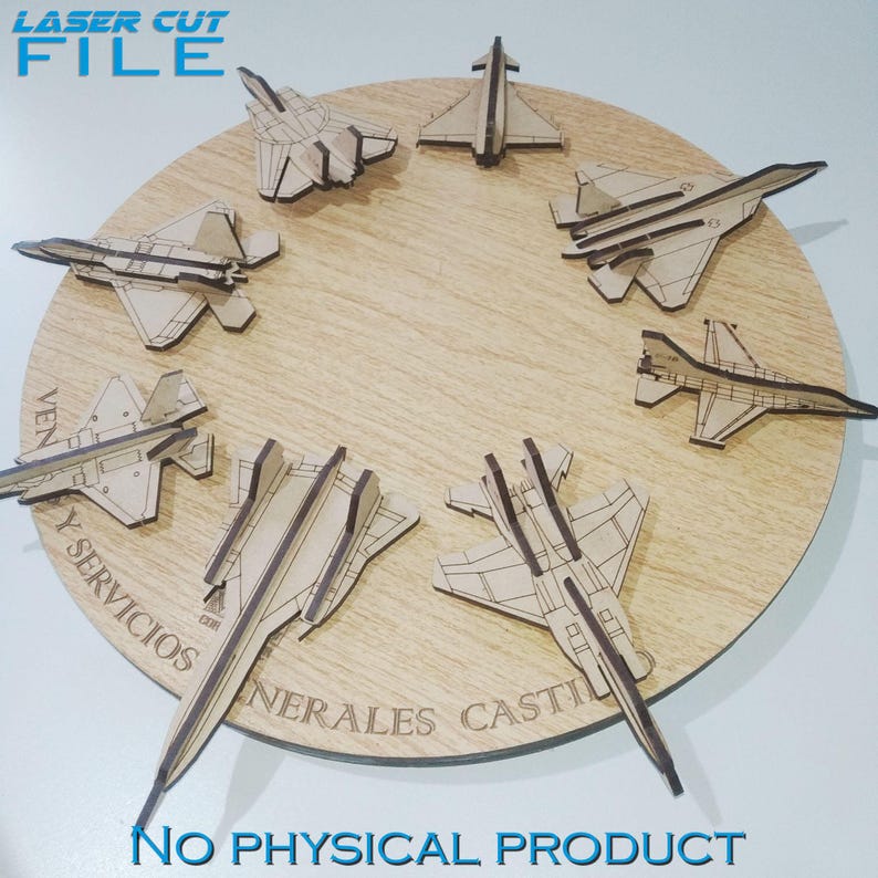 Mini Airplane Laser Cut Files: 16 Jet Toy Models for Kids(digital ...