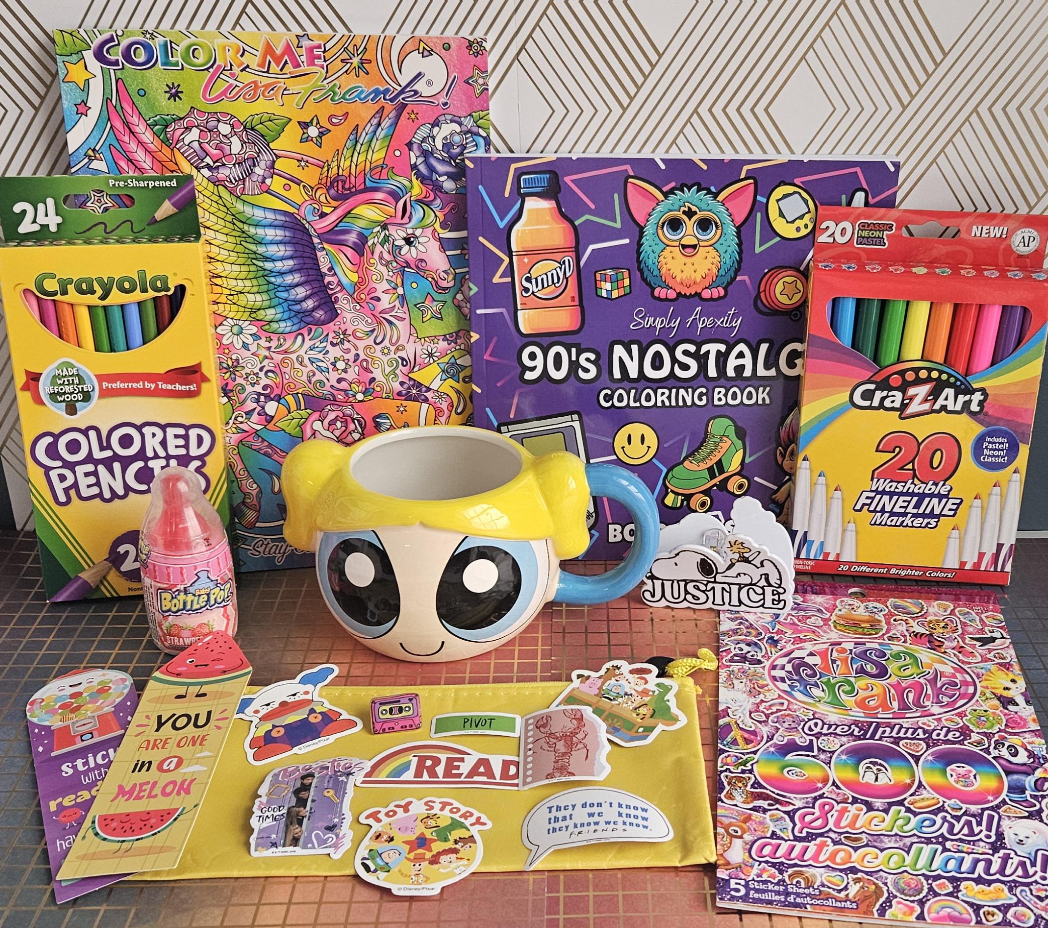 90s/00s Nostalgia Coloring Book Gift Box! - Etsy