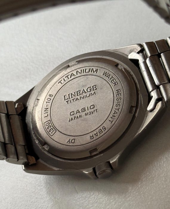 Vintage Casio Lineage Titanium LIN-108 Watch / Workin… - Gem
