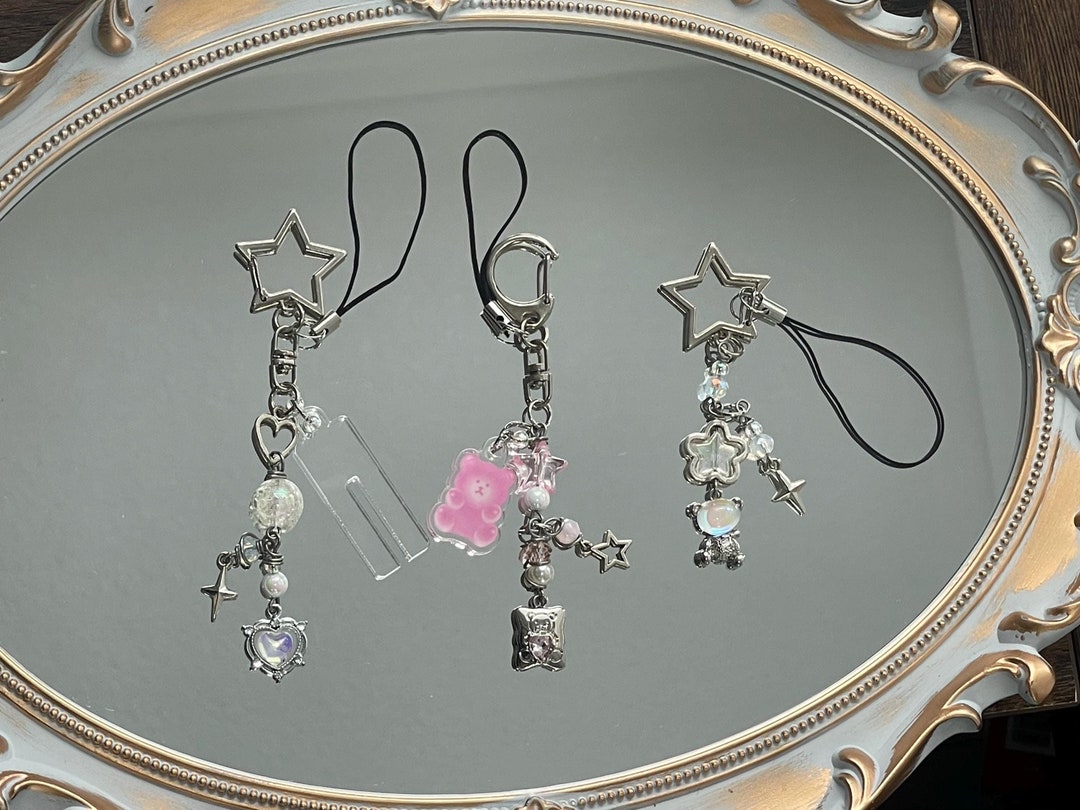 Cute Y2k Aesthetic Kawaii Keychains Phone Charm Water Bottle Charm Bag ...