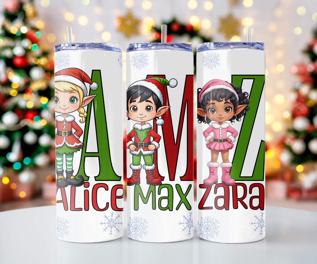 Personalized Christmas Tumbler Family Christmas Matching Cups Elf ...